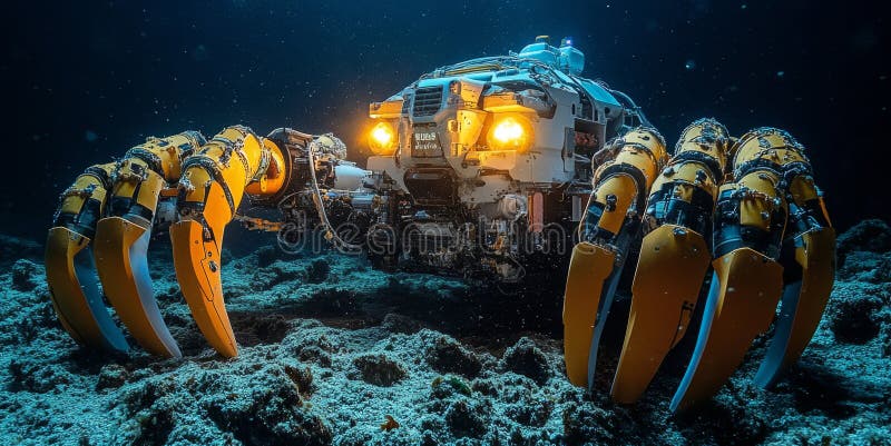 Underwater Robot Explores the Ocean Depths Using Advanced Technology ...