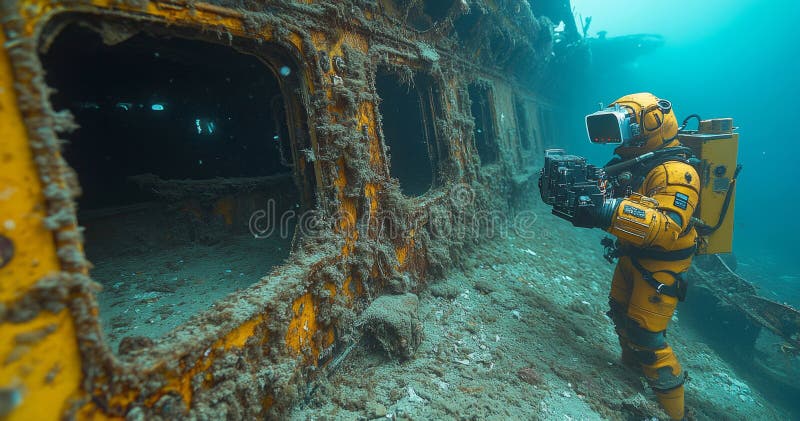 Underwater Robot Explores Sunken Submarine at Great Ocean Depth ...