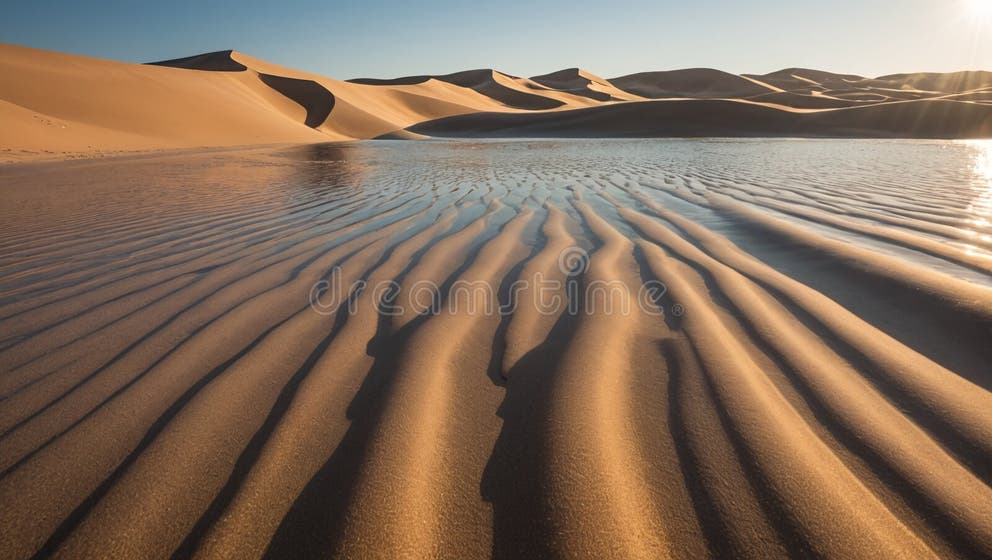Underwater Sand Dunes Sunlight Beams Refracting through Water Stock ...