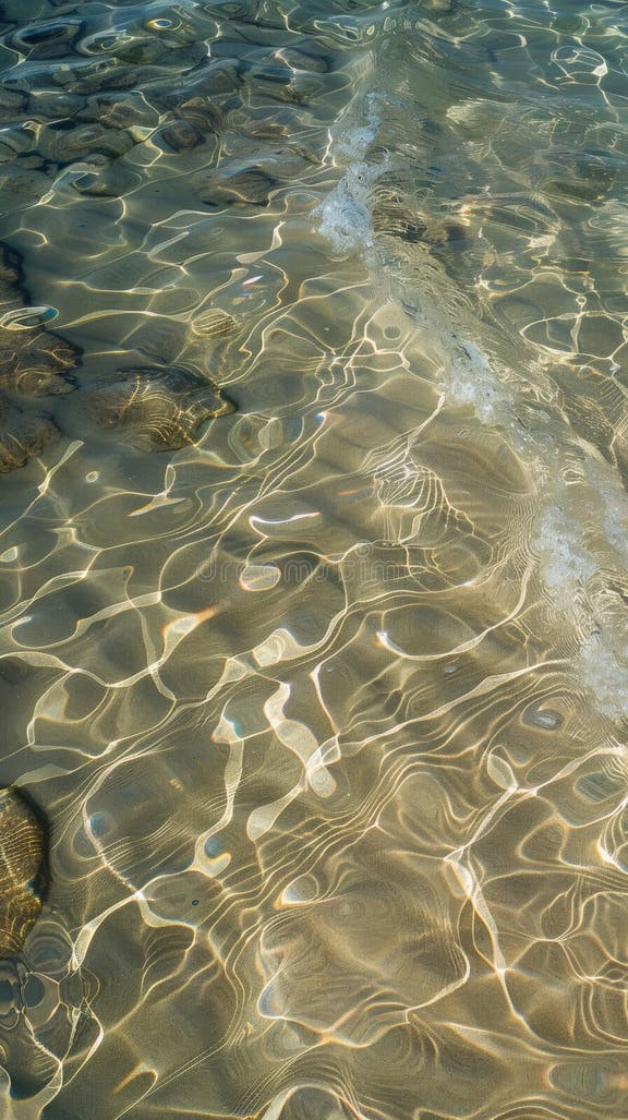 Underwater Sand Patterns with Light Reflections Stock Photo - Image of ...