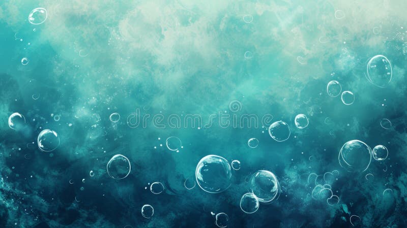 Underwater Scene with Air Bubbles and Light Rays Stock Image - Image of ...