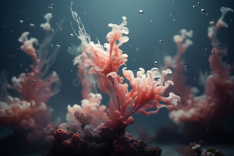 Underwater Scene of Corals and Seaweed in an Aquarium Stock Photo ...