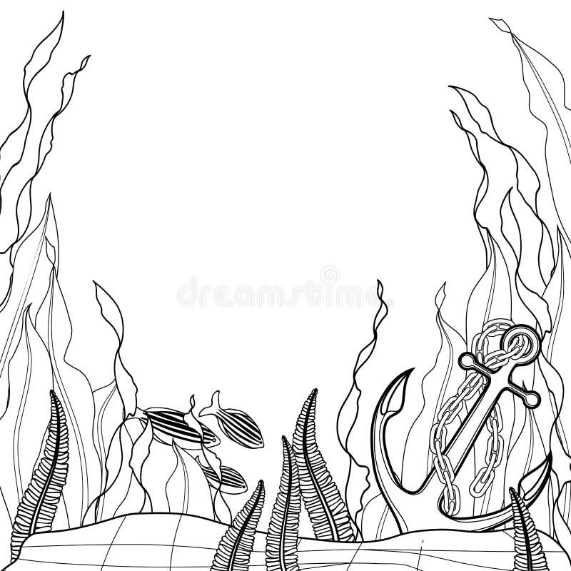 Underwater Scene Line Art Stock Illustrations – 164 Underwater Scene ...