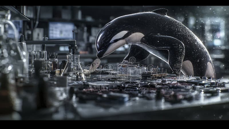 Underwater Science Facility Orca Investigator Analyzing Evidence in ...