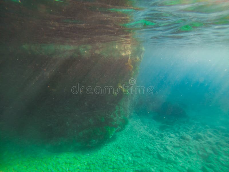 Underwater sea bottom view stock image. Image of light - 209787041