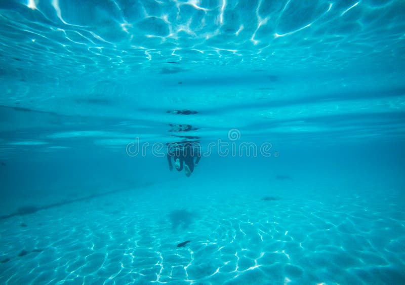 Underwater Under the Sea Clear Bright Blue Stock Image - Image of ocean ...