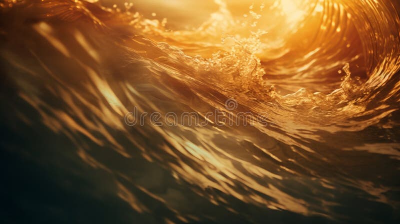 Underwater Sea - Deep Abyss with Sun Light Stock Illustration ...