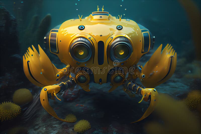 Underwater Sea Drone Created with Generative Ai Stock Illustration ...