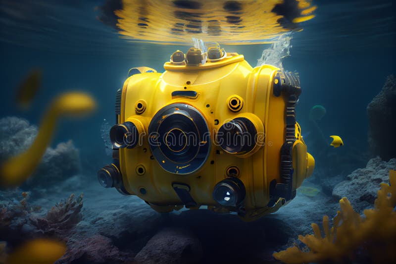 Underwater Sea Drone Created with Generative Ai Stock Illustration ...
