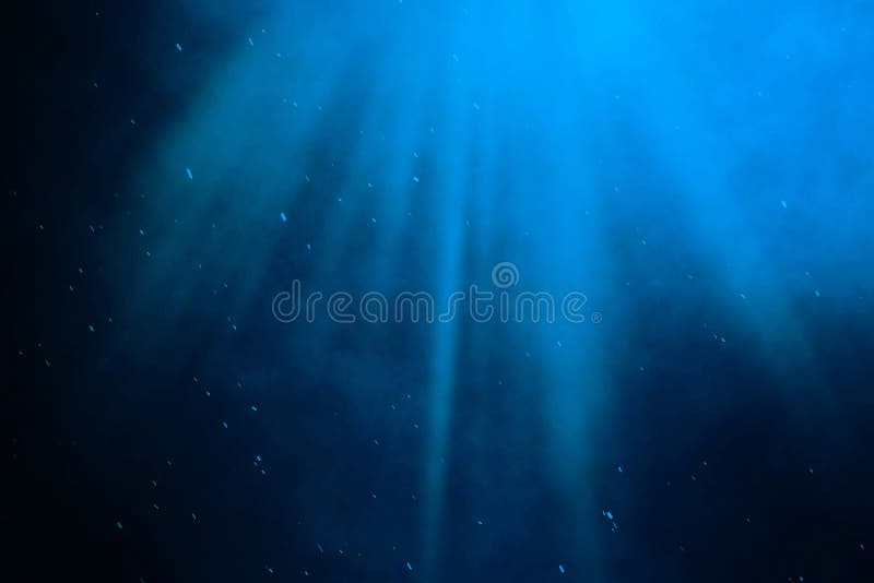 Underwater Sea, Ocean with Light Rays. 3d Illustration Stock Image ...