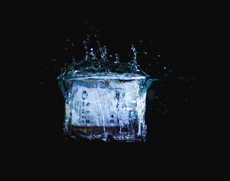 Hard Drive Drowning in Water Stock Image - Image of splash, underwater ...