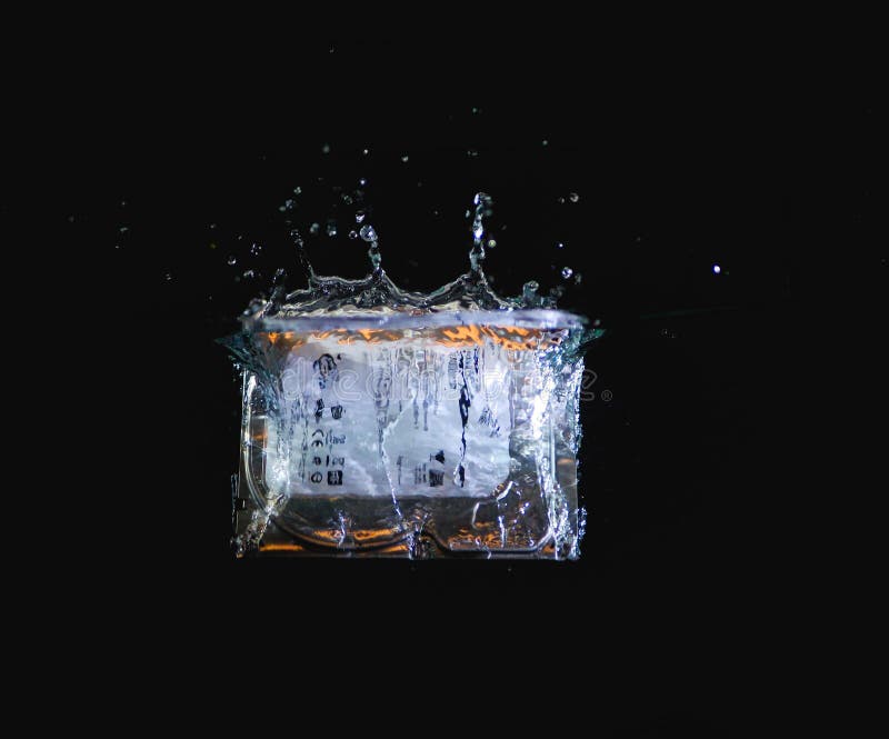 Hard Drive Drowning in Water Stock Photo - Image of accessories ...