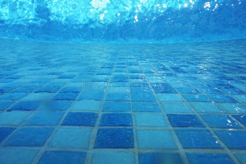 Underwater Shot of Tile on Pool Bottom Stock Image - Image of relax ...