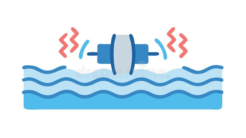 Underwater Sonar Waves. Marine Exploration. Acoustic Sensing, Vector ...