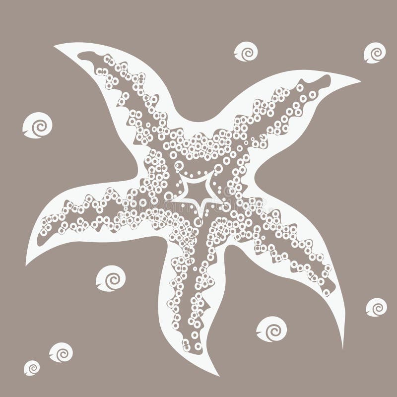 Underwater Sea Shells and Star Pattern. Ocean Seamless Texture Stock ...