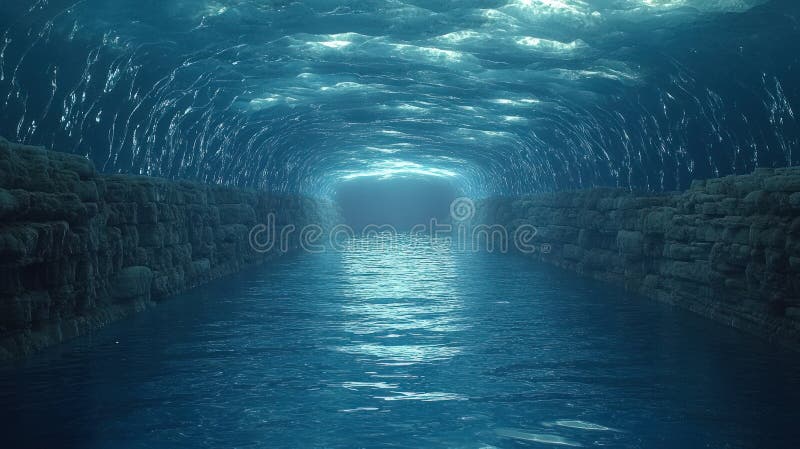 Underwater Stone Tunnel, Particles, Ocean, Mystery, Game Background ...