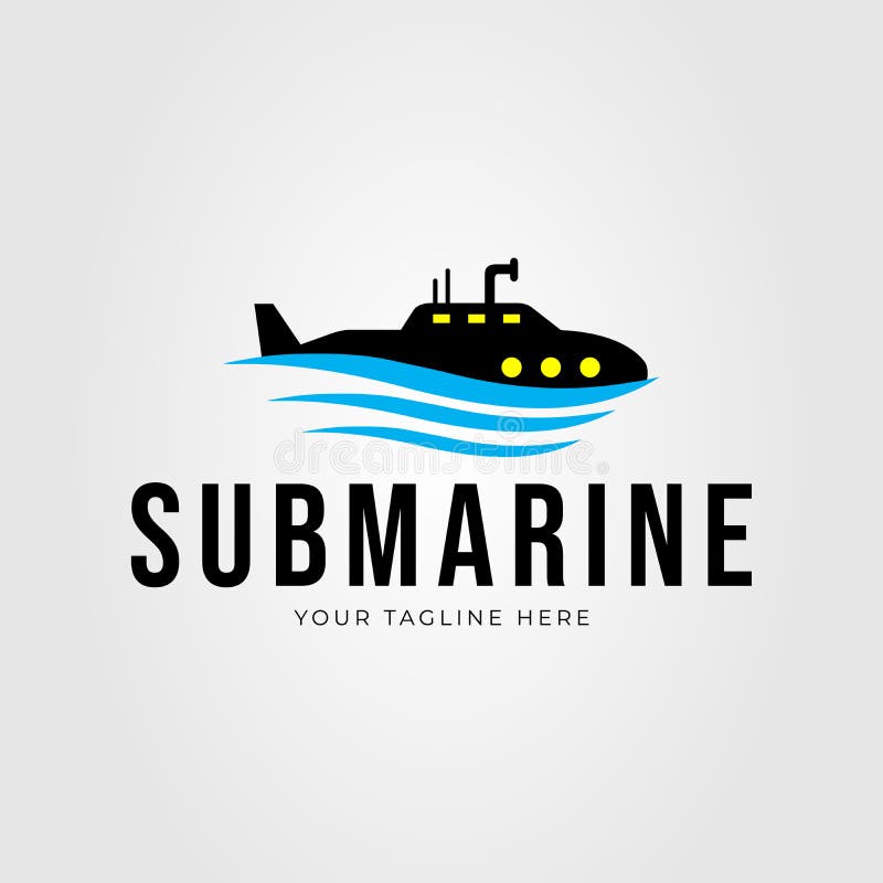 Underwater Submarine Navy Logo or Sub Ship Icon Vector Illustration ...