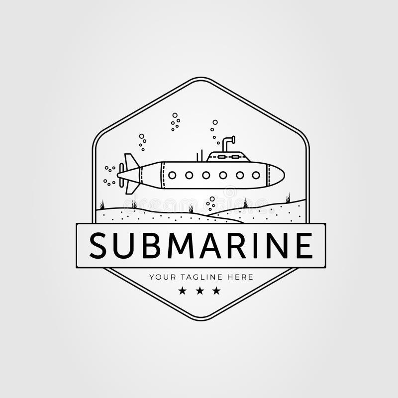 Underwater Submarine or Sub Boat Logo Vector Illustration Design Stock ...
