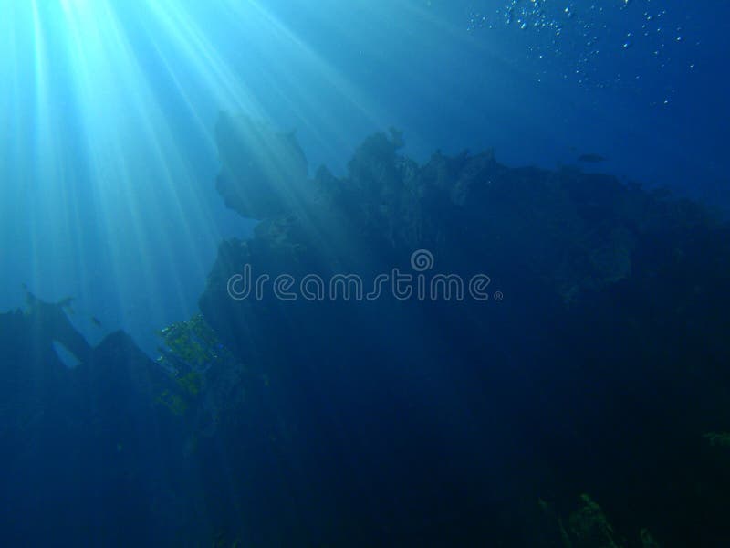Underwater sun rays stock image. Image of relax, journey - 11008523