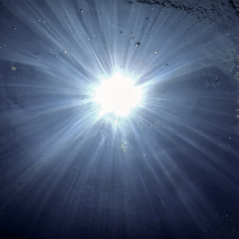 Underwater Sunlight through Water Surface, Underwater Background Stock ...