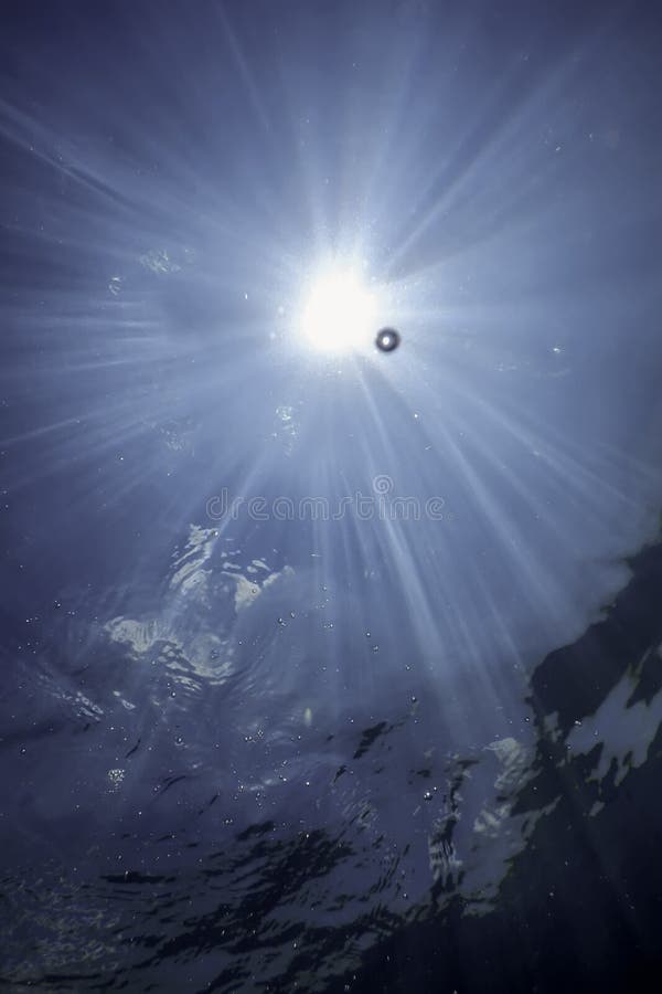 Underwater Sunlight through Water Surface, Underwater Background Stock ...