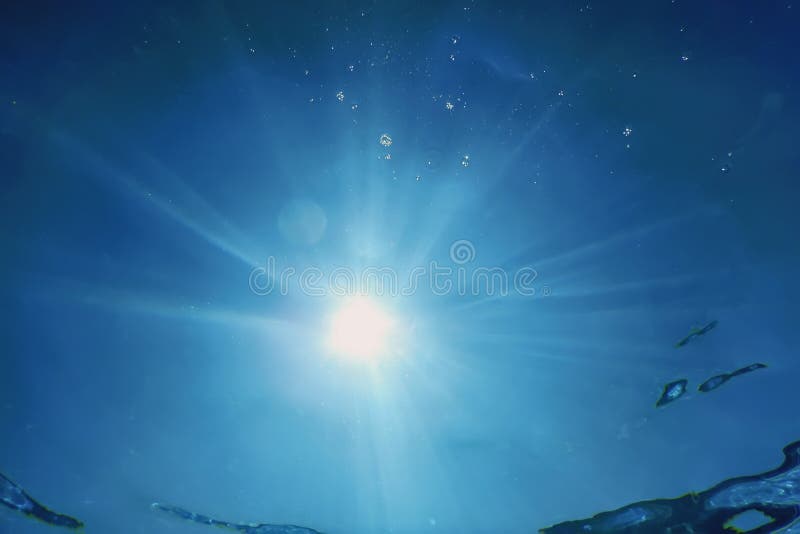Underwater Sunlight through Water Surface, Underwater Background Stock ...