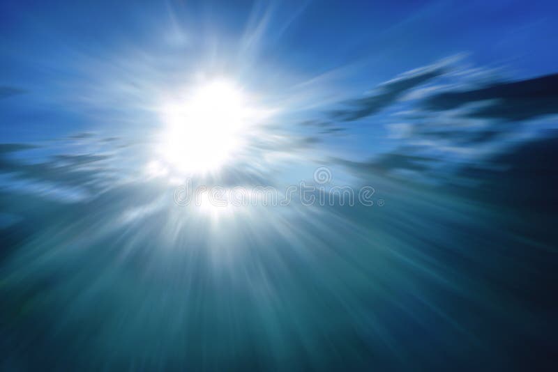 Underwater Sunlight through Water Surface Stock Image - Image of rays ...