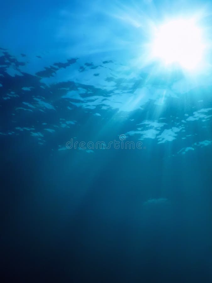 Underwater Sunlight through Water Surface Stock Photo - Image of ...