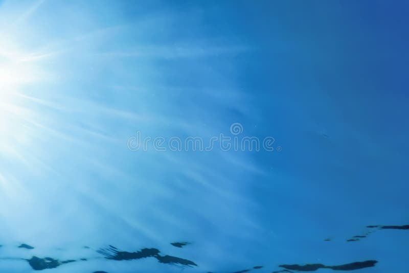 Underwater Sunlight through Water Surface Stock Image - Image of ripple ...