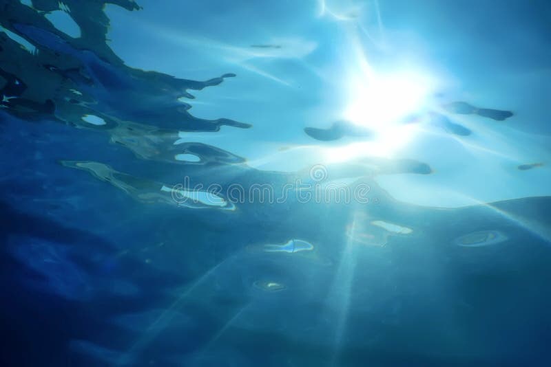 Underwater Sunlight through Water Surface, Underwater Background Stock ...
