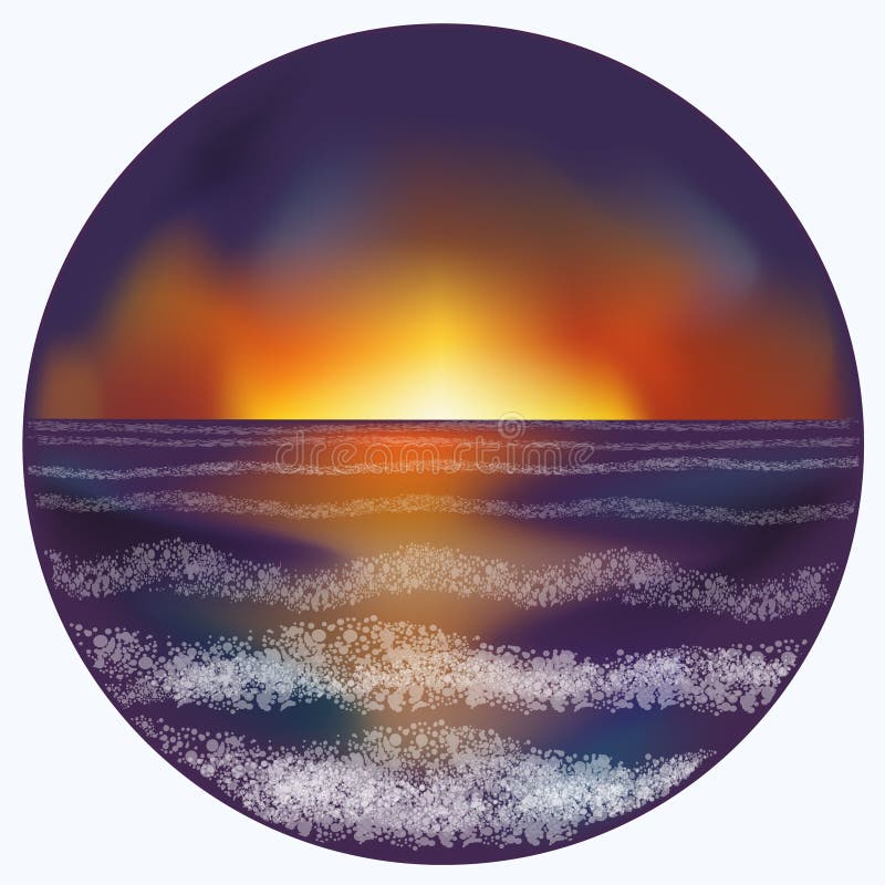 Underwater sunset card stock illustration. Illustration of marine ...