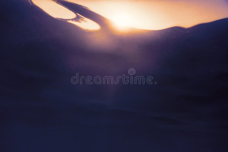 Underwater Sunset Water Surface Stock Image - Image of ocean, dark ...