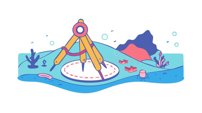 Underwater Surveyor: Marine Exploration Mapping, Vector Design ...