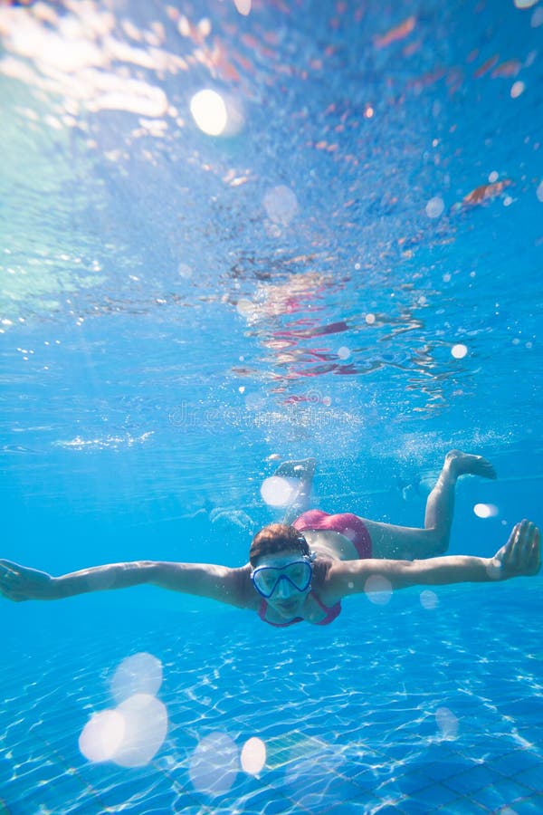 Underwater swimming stock image. Image of enjoy, motion - 25387393