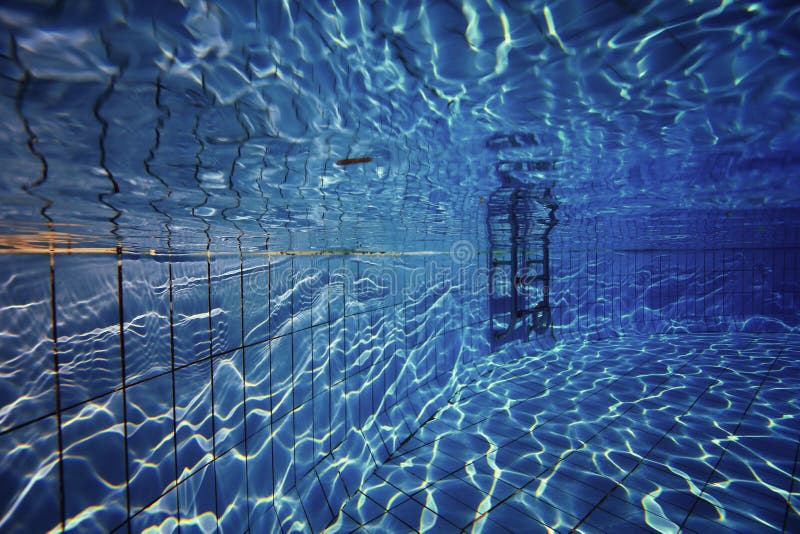 Underwater in Swimming Pool Stock Photo - Image of reflection, color ...
