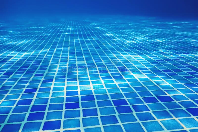Underwater Swimming Pool Blue Tile, Water Ripples of Swimming Pool ...