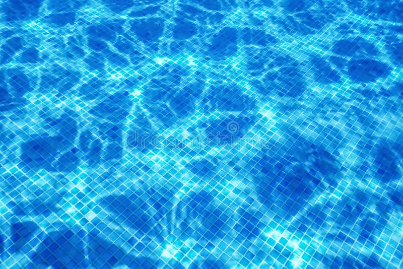 Underwater Swimming Pool Blue Tile, Water Ripples of Swimming Pool ...