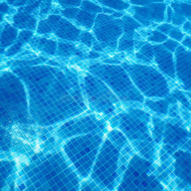 Underwater Swimming Pool Blue Tile, Water Ripples of Swimming Pool ...