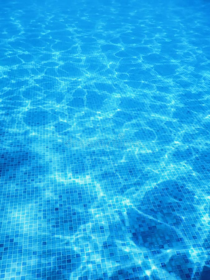 Underwater Swimming Pool Blue Tile, Water Ripples Stock Image - Image ...