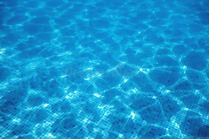Underwater Swimming Pool Blue Tile, Water Ripples Stock Image - Image ...