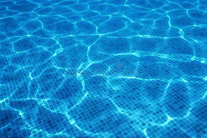 Underwater Swimming Pool Blue Tile, Water Ripples of Swimming Stock ...