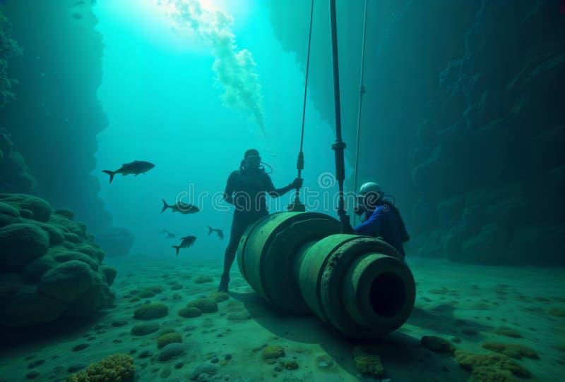 Underwater Technical Work on Submerged Structure in Turquoise Waters ...
