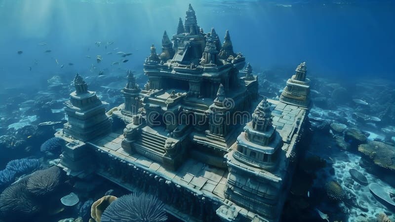 Underwater Temple stock footage. Video of world, diving - 336007670