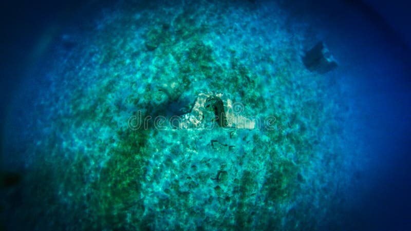 Underwater Top Down View of Submerged Stone Blocks, Lying on the Sea ...