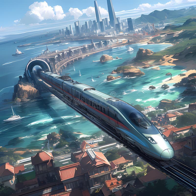 Underwater Train Adventure stock illustration. Illustration of train ...