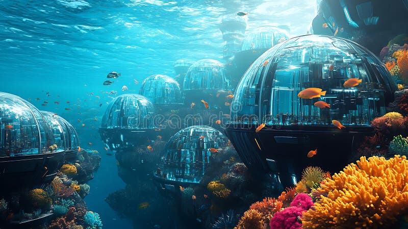 Underwater Transparent Sphere Structures in Coral Reef Stock ...