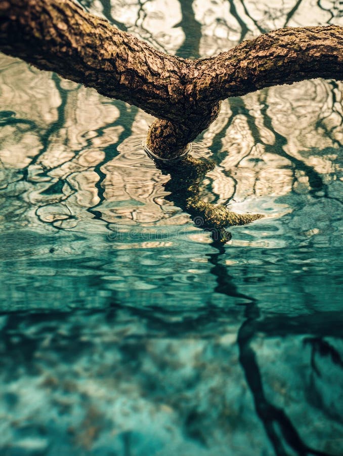 Underwater Tree Branch stock photo. Image of flooded - 389788964
