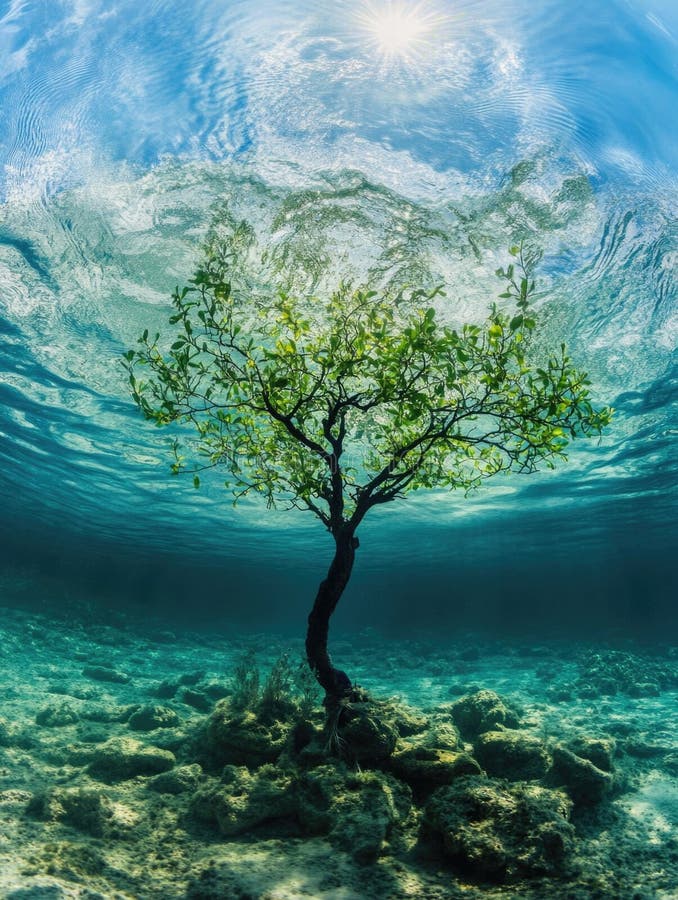 Underwater Tree stock photo. Image of exploration, rare - 359996832