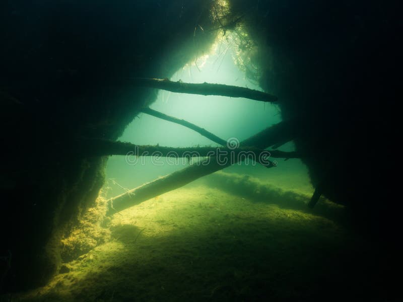 Underwater Tree in Lake in Plitvice Lakes National Park, Stock Photo ...
