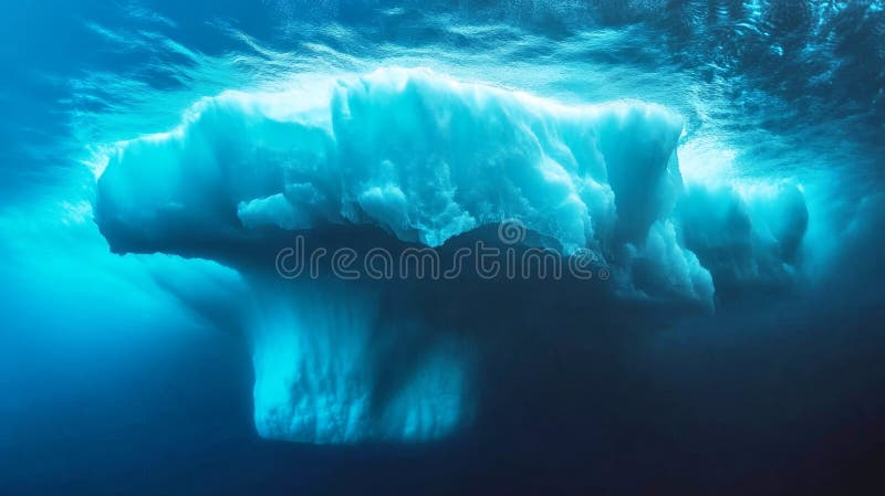 Stunning Underwater View Massive Iceberg Arctic Ocean Stock Photos ...